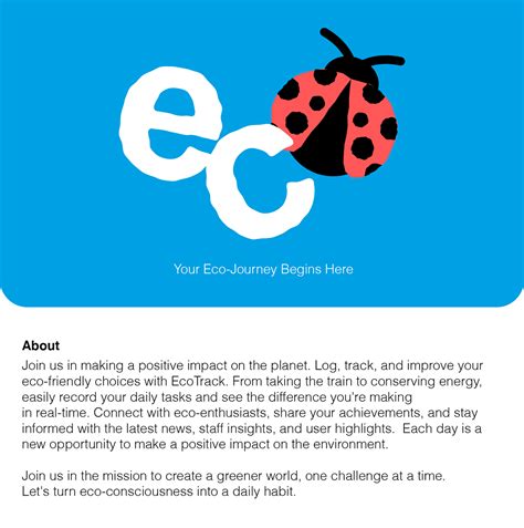Ecotrack Sustainable Daily Logging App Behance