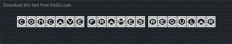Concave Frames Regular Font Details