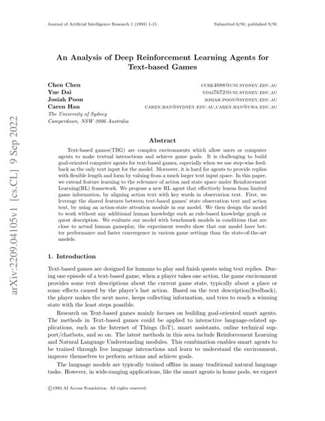pdf an analysis of deep reinforcement learning agents for text based