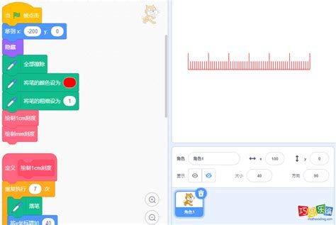 Scratch绘制直尺，电子学会图形化编程scratch等级考试四级真题 Scratch编程