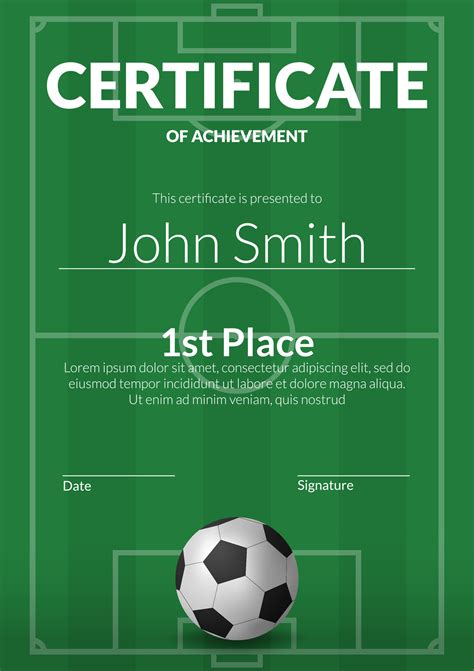 Free Football Certificate Templates