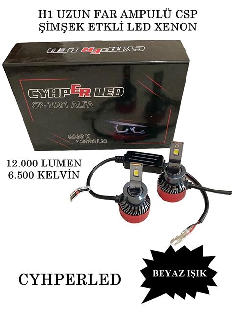 Ford Focus Hb 1998 H1 Uzun Far Ampulü Csp Şimşek Etkli Led Xenon Beyaz