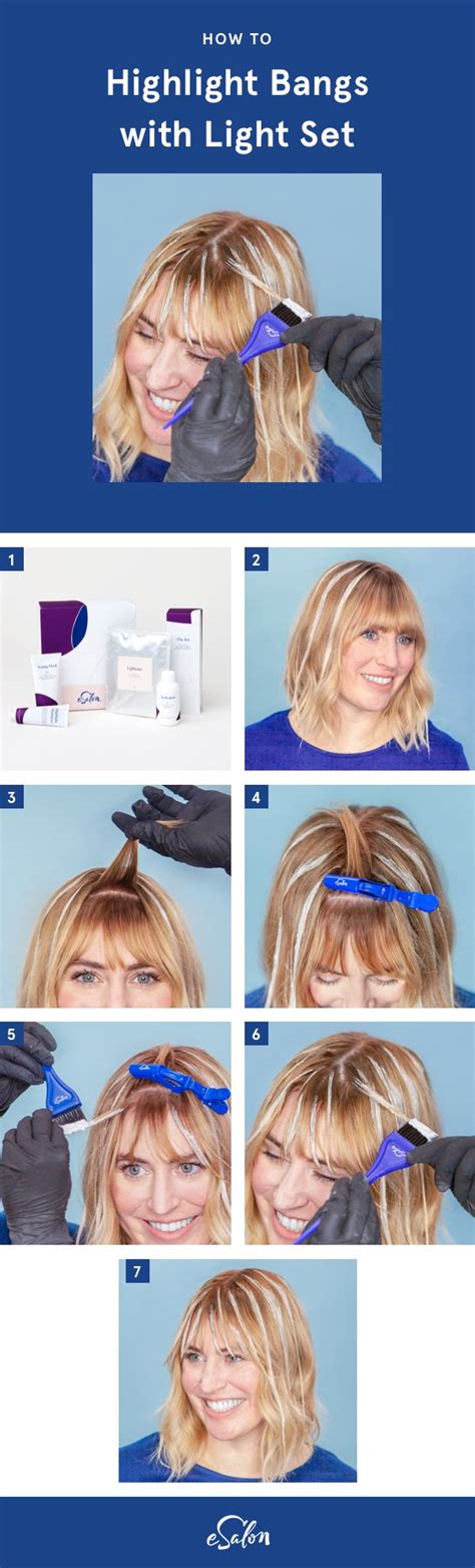 How To Highlight Bangs With Light Set Highlighted Bangs Balayage
