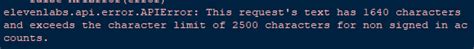 Error Message Shows A Wrong Char Limit For Users Who Are Not Logged In