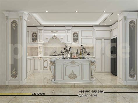 کابینت کلاسیک سفید طلایی گروه طراحی پلنرس طراحی انواع فضاهای داخلی و نما