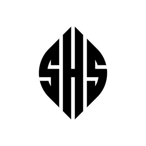 Premium Vector Shs Circle Letter Logo Design With Circle And Ellipse