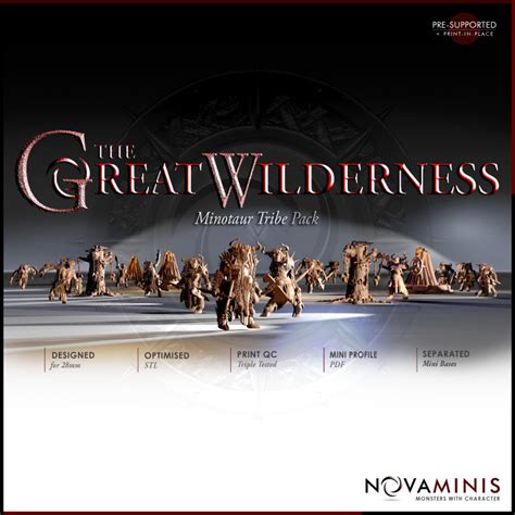 3d Printable The Great Wilderness Minotaur Tribe Pack By Novaminis