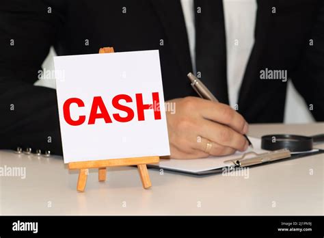 Cache Word On Card Index Paper Concept Stock Photo Alamy