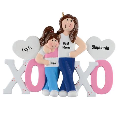 Personalized Best Mom Xoxo Keepsake Christmas Ornament Personalized