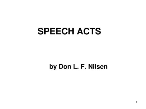 Ppt Speech Acts Powerpoint Presentation Free Download Id9455453