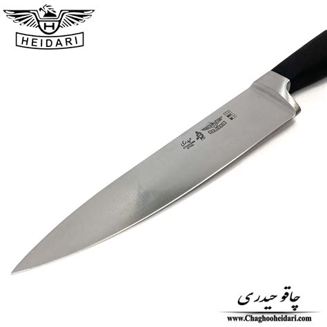 چاقو آشپزخانه راسته دسته اسفنجی مشکی فروشگاه چاقو حیدری خرید و قیمت