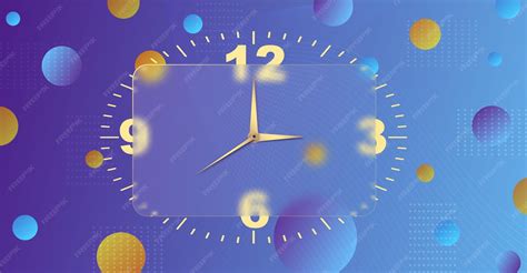 Premium Vector Clock Glassmorphism Effect 3d Style Rectangle Timer