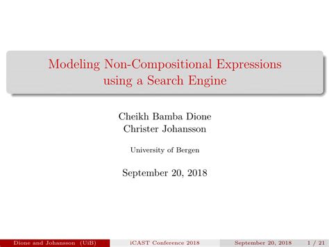 Pdf Modeling Non Compositional Expressions Using A Search Engine