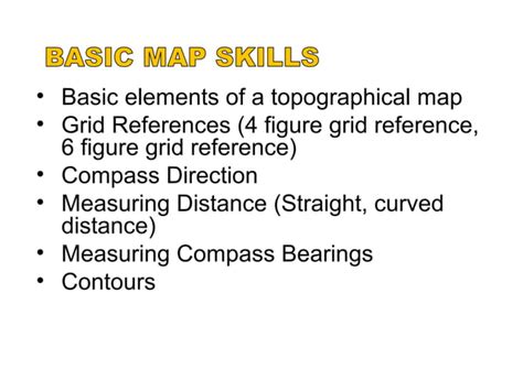 Map Reading Skills Lower Sec Ppt