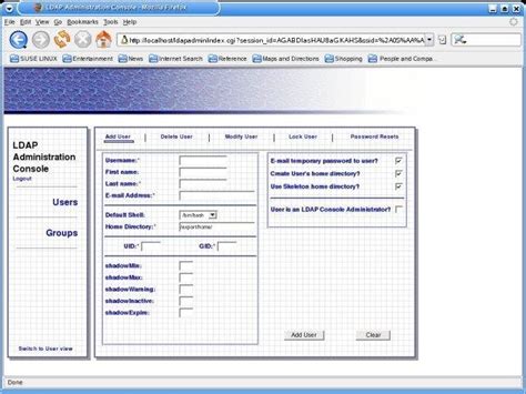 Ldap Administration Console