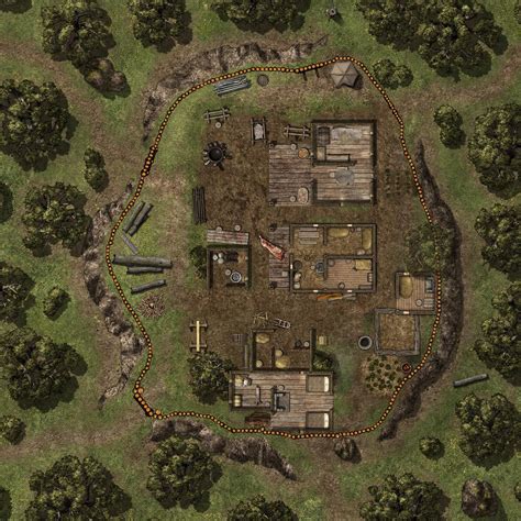 Forest Hunting And Logging Camp R Battlemaps