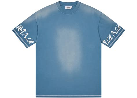 Trapstar Script 20 Tee Denim Blue Mens Fw23 Gb