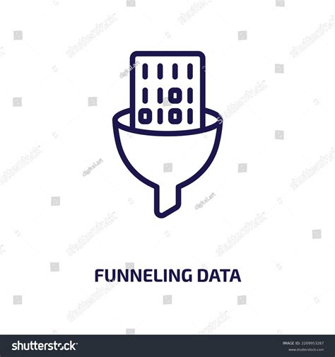 funneling data icon business analytics collection stock vector royalty free 2209953287