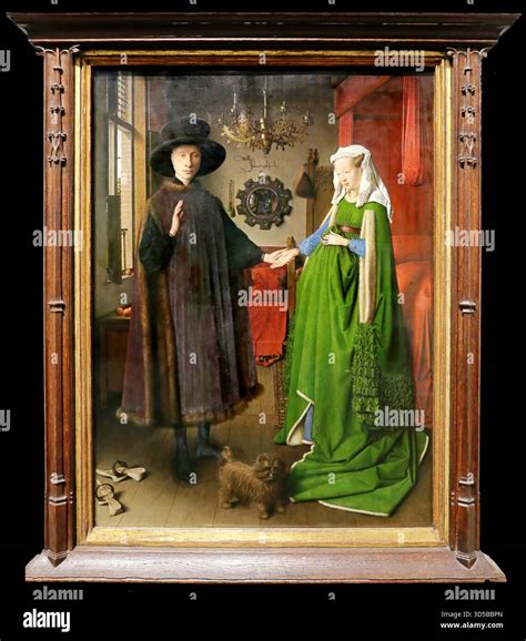 Portrait Of Giovanni Arnolfini And His Wife 1434 By Jan Van Eyck Stock