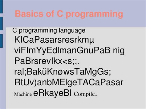 Ppt Basics Of C Programming Powerpoint Presentation Free Download