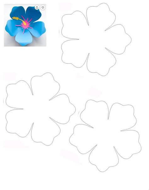 Molde Flor De Papel Chica Manualidades Flores De Papel Hechas A Mano