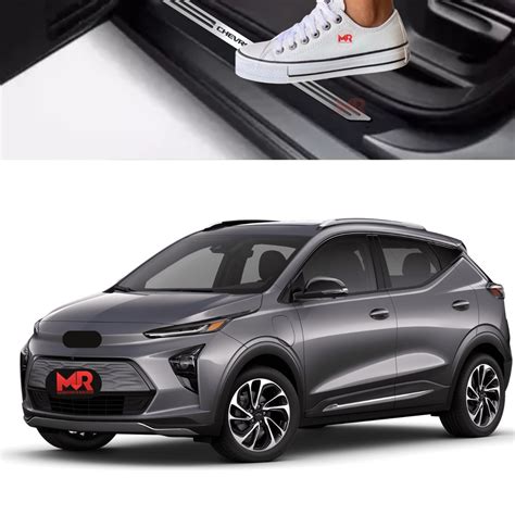 Soleira Proteção Porta Aço Inox Adesivo Preto Chevrolet Bolt Shopee