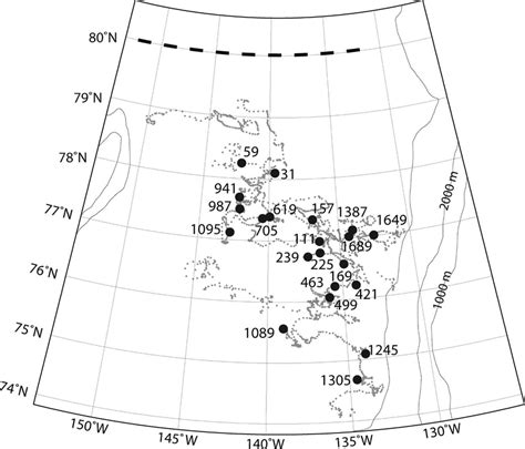 Map Of Observed Eddy Locations Black Dots Between 19 Aug 2004 And 16 Download Scientific