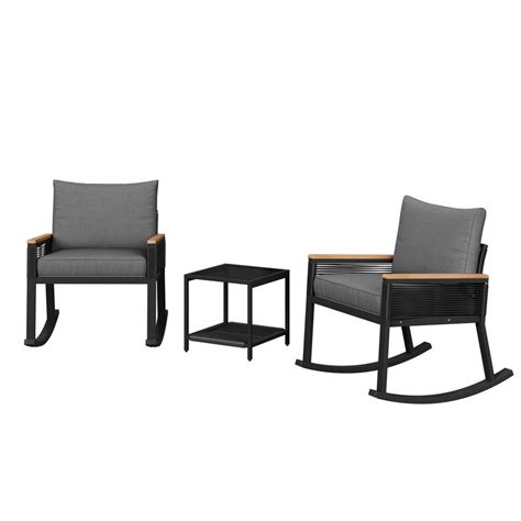 Yemaster Gartenlounge Set 3 Teiliges Set Bistrosetmit Glas Couchtisch