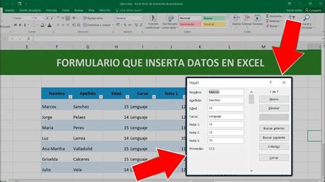 Formularios En Excel Youtube