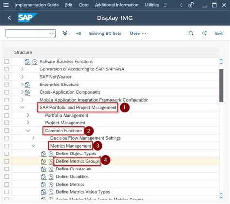 How To Define Metric Group In SAP