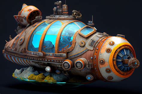 Illustration Of A Fantasy Submarine Stock Illustration Illustration