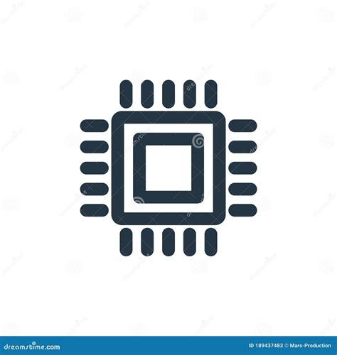 Microcircuit With Bios Chip Solid Icon Pcrepair Concept Bios Chip Vector Sign On White