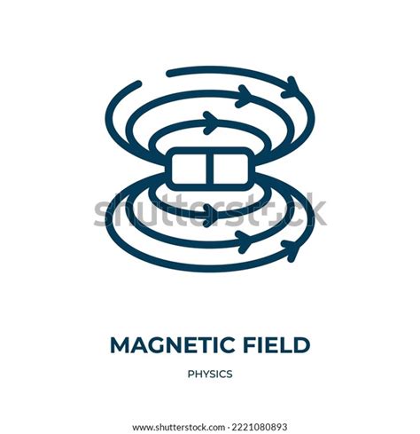 magnetic field icon linear vector illustration stock vector royalty free 2221080893 shutterstock