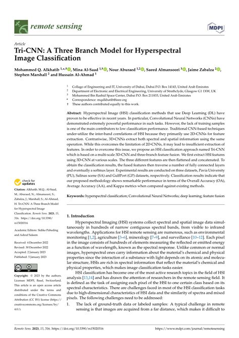 Pdf Tri Cnn A Three Branch Model For Hyperspectral Image Classification