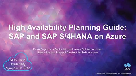 HA Planning Guide SAP And SAP S HANA On Azure SIOS