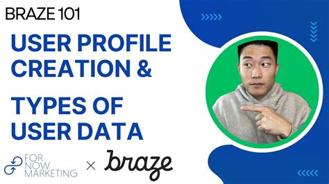 braze 101 user profile creation and types of user data youtube