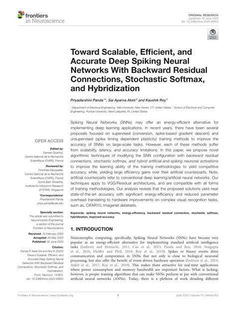 (PDF) Toward Scalable, Efficient, and Accurate Deep Spiking Neural Networks With Backward ...