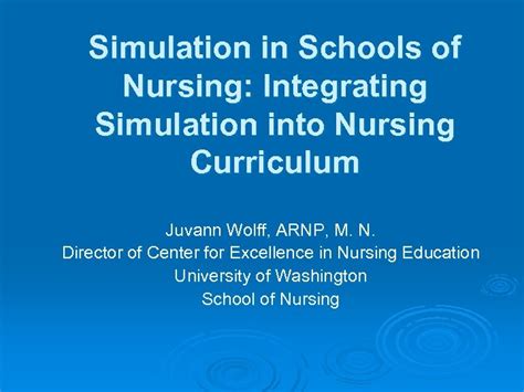 Simulation In Schools Of Nursing Integrating Simulation Into