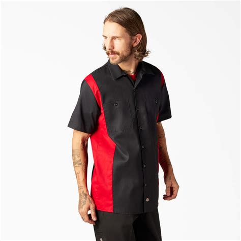 Two Tone Short Sleeve Work Shirt Mens Shirts Dickies Dickies Us