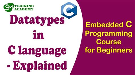 Datatypes In C Youtube