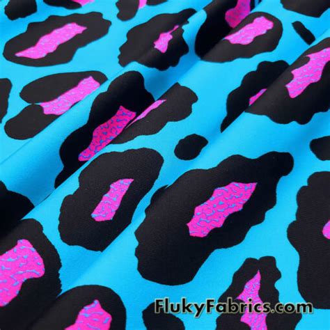 Hot Pink And Black Leopard Print 4 Way Stretch Nylon Spandex Swimsuit