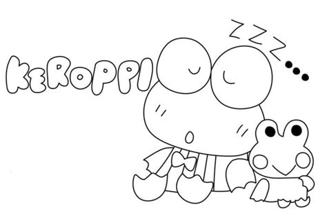 Keroppi Coloring Pages
