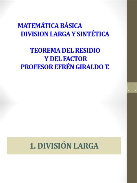 División Polinomios Pdf