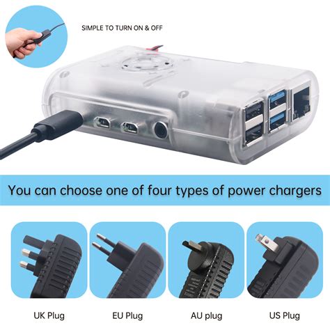 Raspberry Pi 4b Kit Complete Device Starter Kit With Us Plug Power
