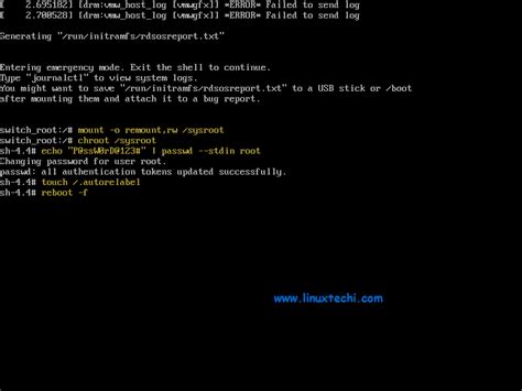 Boot Centos 8 Rhel 8 Server In Single User Mode Or Root Password