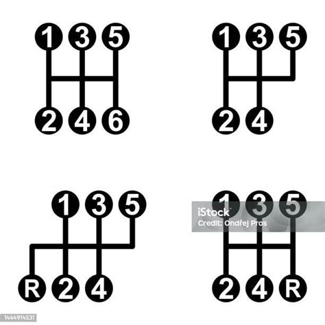 핸들 자동차 수동 변속 레버 아이콘 차량 기어 기술 벡터 일러스트 레이 션 장비 세트 교통수단에 대한 스톡 벡터 아트 및 기타 이미지 교통수단 기계공 배경 주제