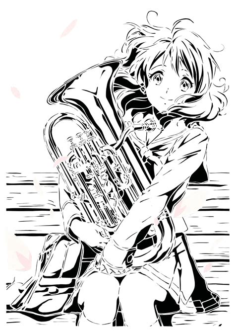 切り絵 【切り絵】黄前久美子【響け！ユーフォニアム】 ぱたたのイラスト Pixiv 鉛筆 イラスト イラスト 響け