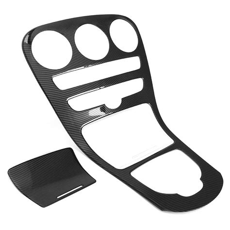 Arwohs Carbon Black Abs Center Console Panel Decoration Cover Trim For Mercedes For Benz For