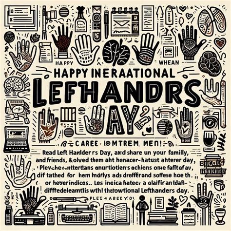 Free Photo Happy International Left Handers Day Celebration Premium