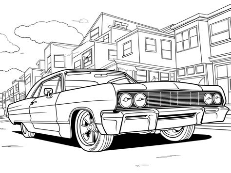 Lowrider Coloring Fun Coloring Page
